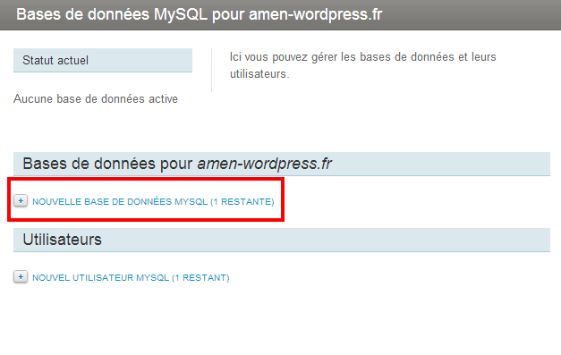 Créer une base de données - www.amen.fr